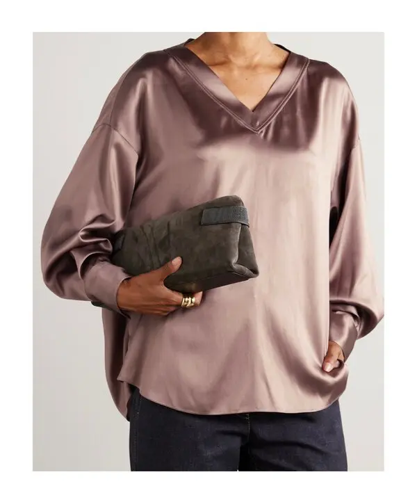 Brunello Cucinelli Long Sleeve V-neck Shirt - C4272