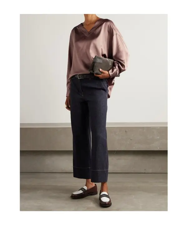 Brunello Cucinelli Long Sleeve V-neck Shirt - C4272