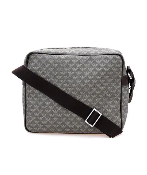 Emporio Armani Logo Details Satchel - Gray