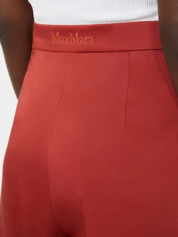 Max Mara Tabacco Pleated Shorts - Red