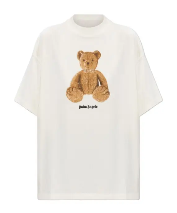 Palm Angels Bear Printed T-shirt - White