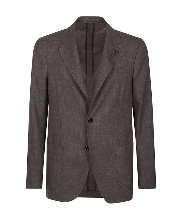LARDINI Two-button Slim Blazer - Black