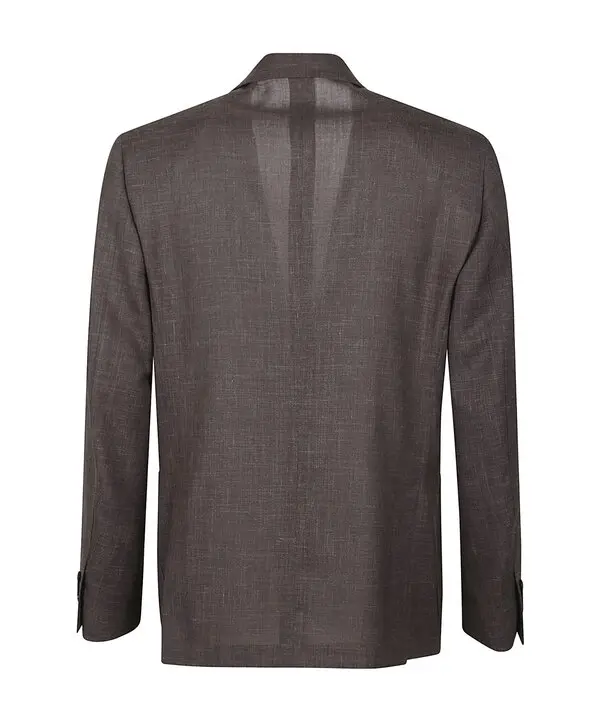 LARDINI Two-button Slim Blazer - Black
