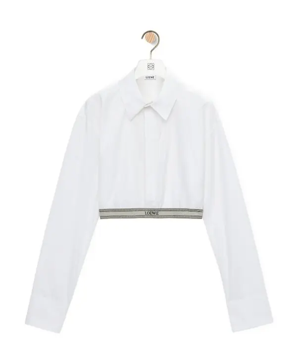 Loewe Cropped Long Sleeve Shirt With Elasticated Belt