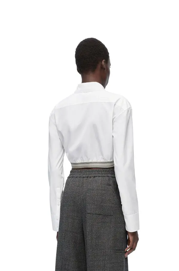 Loewe Cropped Long Sleeve Shirt With Elasticated Belt