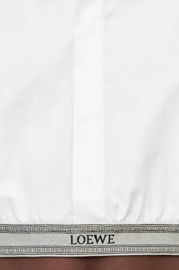 Loewe Cropped Long Sleeve Shirt With Elasticated Belt