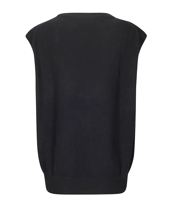 Extreme Cashmere Sleeveless Knitted Top - Black