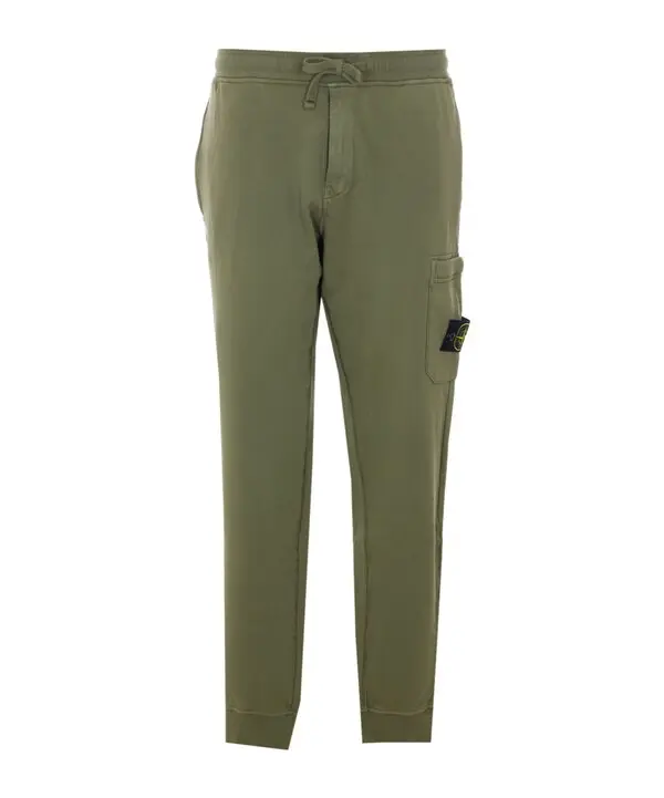 Stone Island Logo Patch Drawstring Trousers - Green