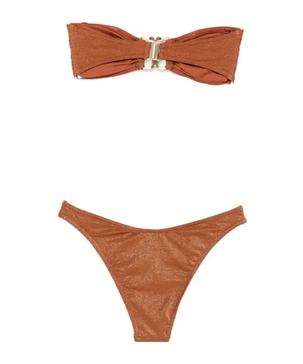Zimmermann Daylight Metallic Trim Bikini - Brown