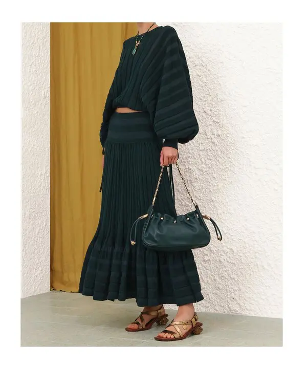 Zimmermann Ribbed Midi Skirt