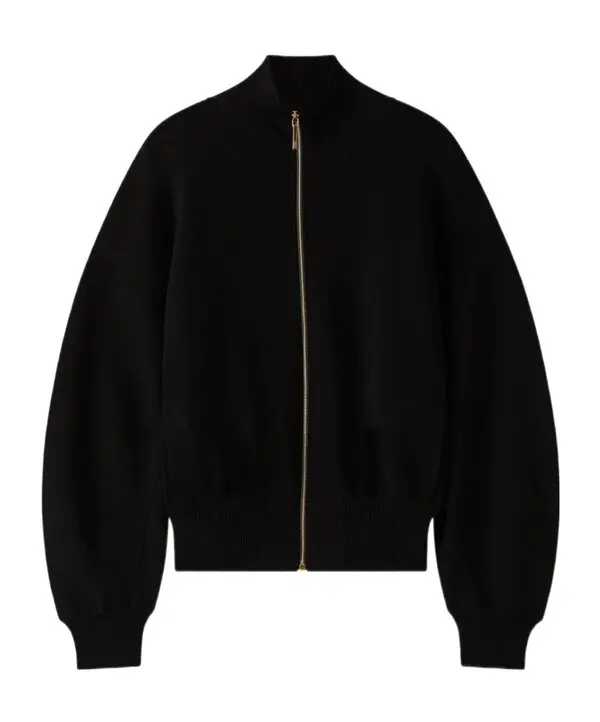 JOSEPH Sable Milano Balloon Sleeve Zip Jacket - Black