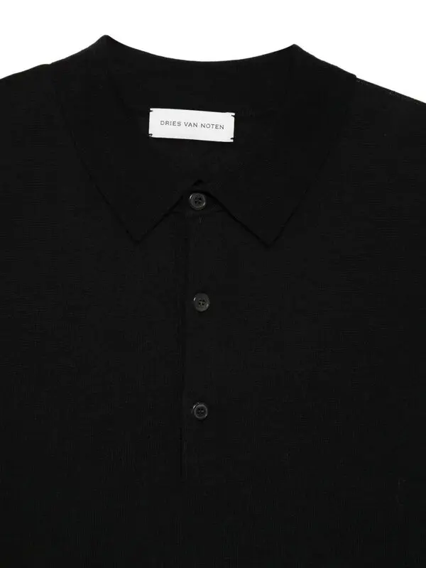 Dries Van Noten Short-sleeved Polo Shirt - Black