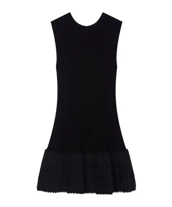 Emporio Armani Ribbed Pleated Dress