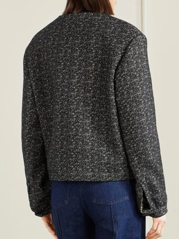 BLAZÉ MILANO Antalya Gliss Tweed Jacket - Black