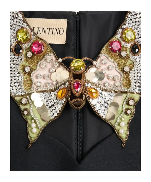 Valentino Garavani Embellished Butterfly Bow Dress