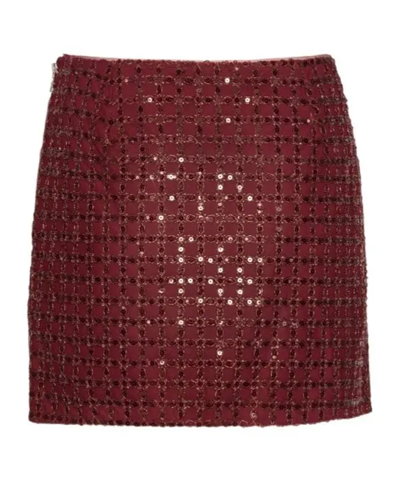 ROTATE BY BIRGER CHRISTENSEN Beaded Mini Skirt - Red