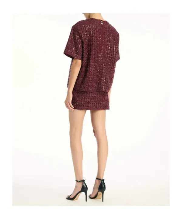 ROTATE BY BIRGER CHRISTENSEN Beaded Mini Skirt - Red