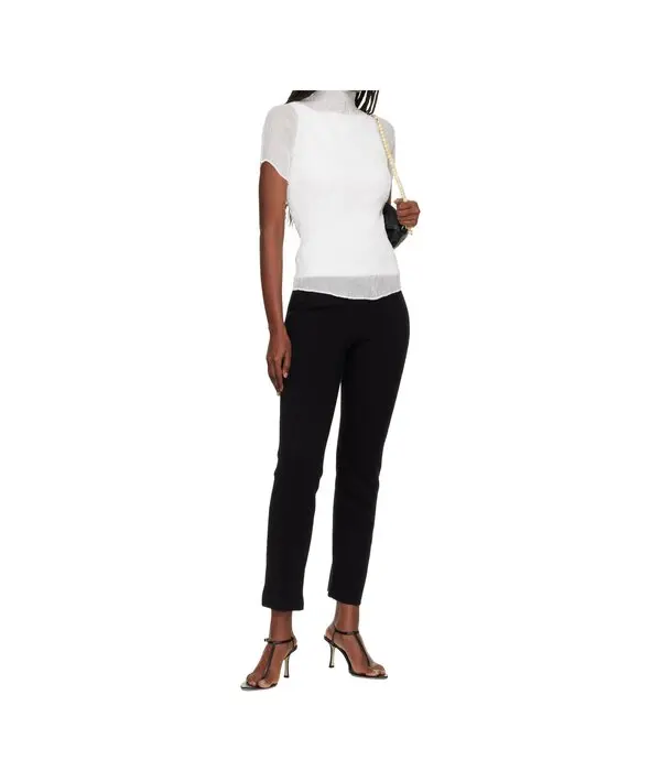 Issey Miyake Pleated Semi-transparent T-shirt - White