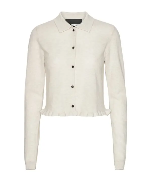ROTATE BY BIRGER CHRISTENSEN Ruffled Hem Cardigan - No