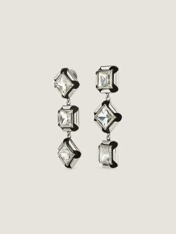 Givenchy Deconstructed Crystal Drop Earrings