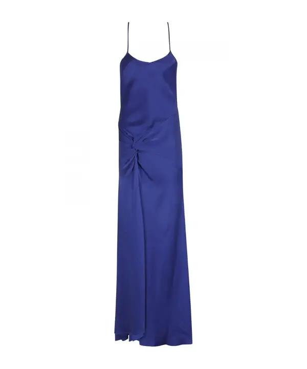 Victoria Beckham Strappy Maxi Dress With Pleated Detail