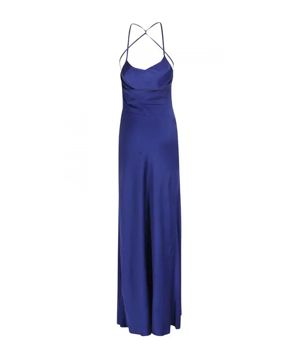 Victoria Beckham Strappy Maxi Dress With Pleated Detail