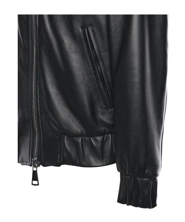 GIULIANO GALIANO Zip-up Leather Biker Jacket