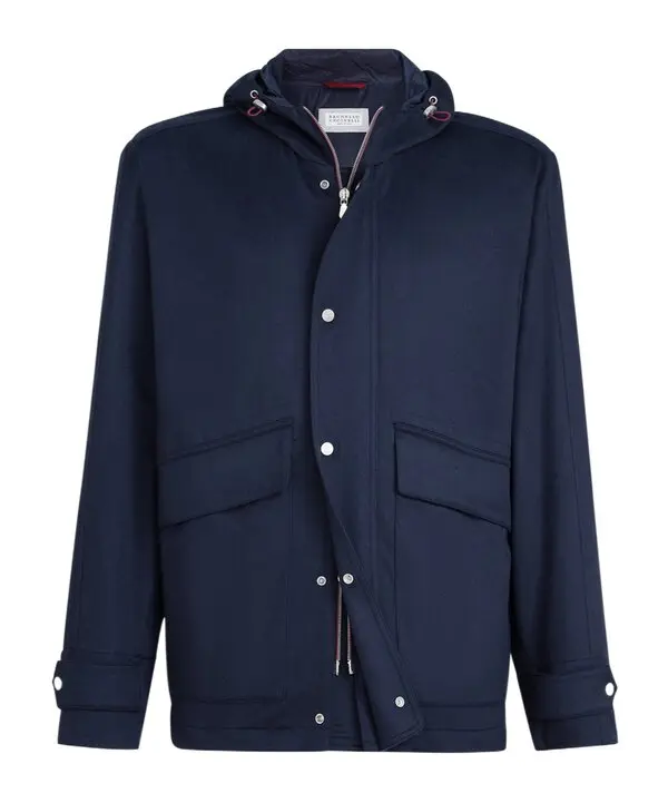 Brunello Cucinelli Lightweight Flannel Parka
