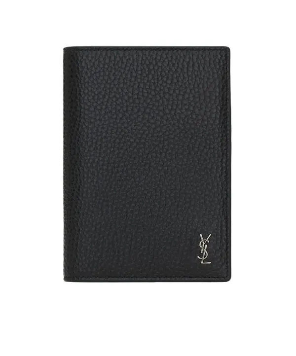 Saint Laurent Tiny Cassandre Passport Holder - Black