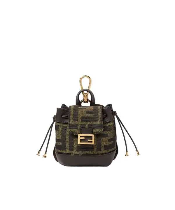 Fendi Nano Backpack Charm In Jacquard Ff Motif
