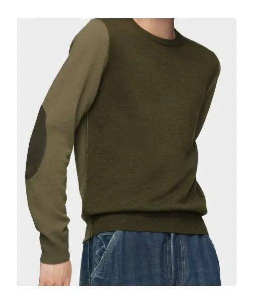 MAISON MARGIELA Two-tone Knitted Jumper With Contrast Elbow Patches - Invalid
