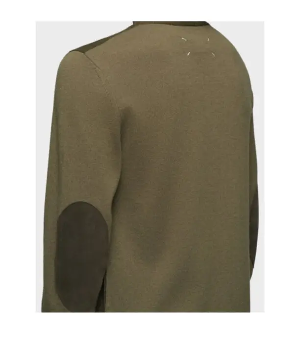MAISON MARGIELA Two-tone Knitted Jumper With Contrast Elbow Patches - Invalid