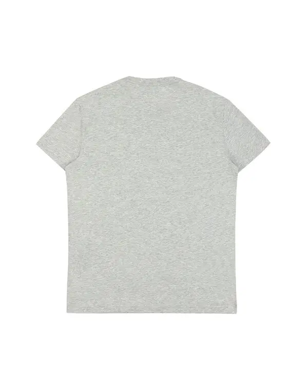 EA7 Logo Printed Round Collar T-shirt - Grey