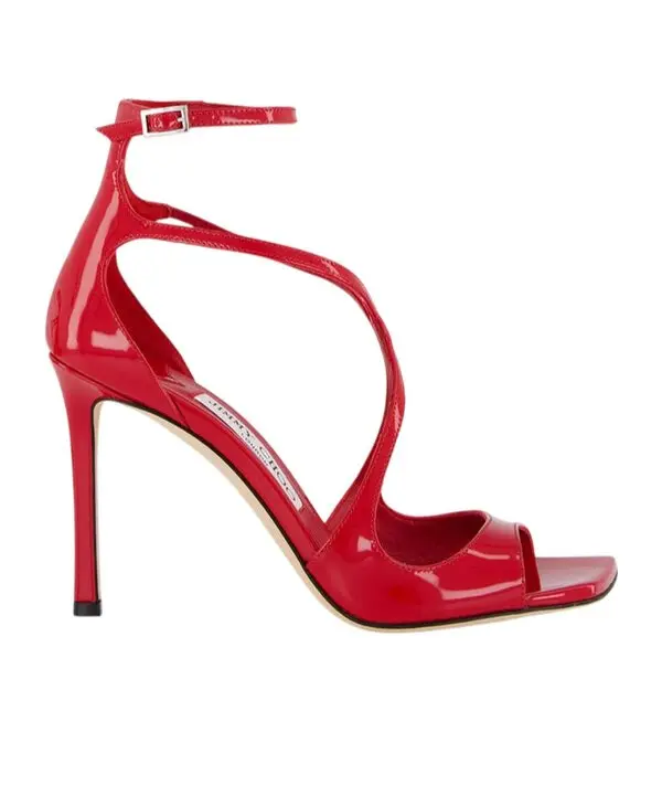 JIMMY CHOO Azia 95 Stiletto Sandals - Ruby Red