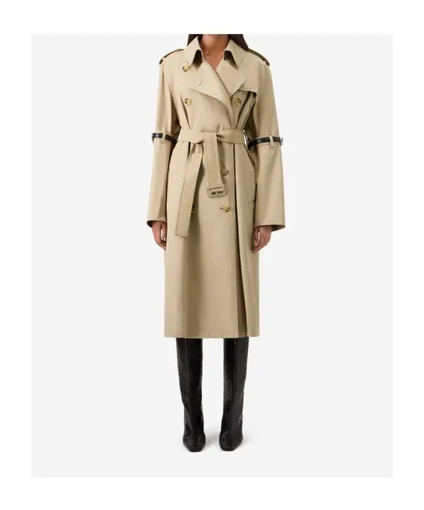 Coperni Mid-length Trench Coat With Defined Waist - Brown