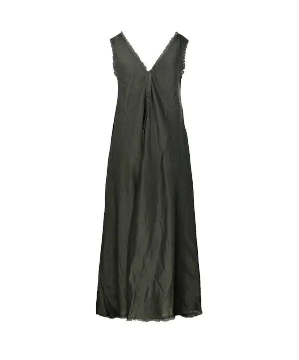P.a.r.o.s.h Sleeveless V-neck Maxi Dress - Black