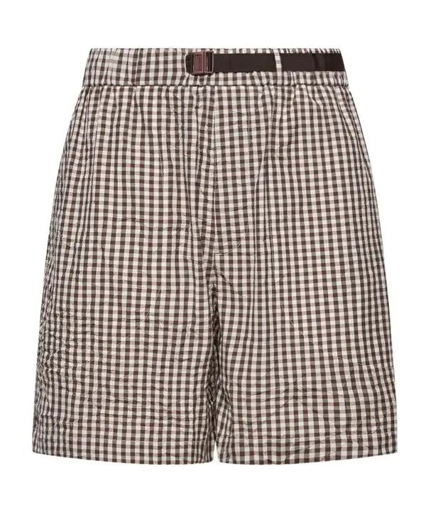 Moncler Vichy Cotton Blend Shorts
