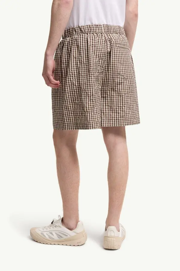 Moncler Vichy Cotton Blend Shorts