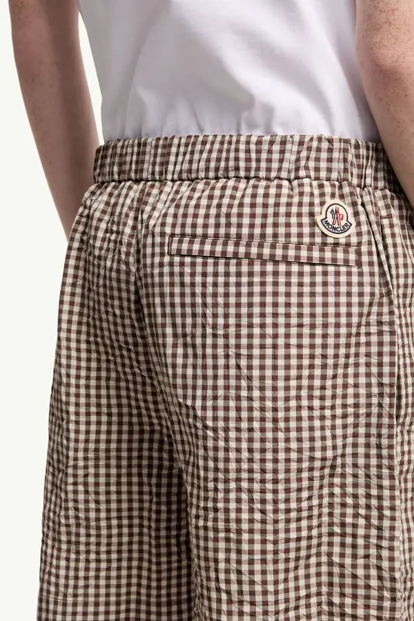 Moncler Vichy Cotton Blend Shorts