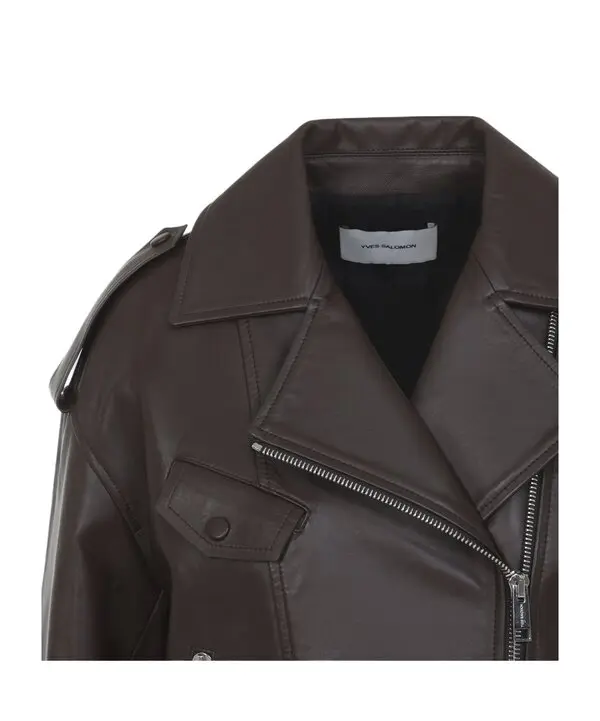 YVES SALOMON Zip-fastening Leather Jacket