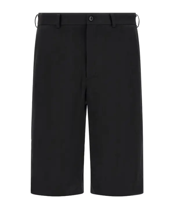 Comme Des Garçons Bermuda Shorts With Side Zipper - Black