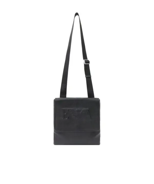 Emporio Armani Embossed Logo Crossbody Bag - Black