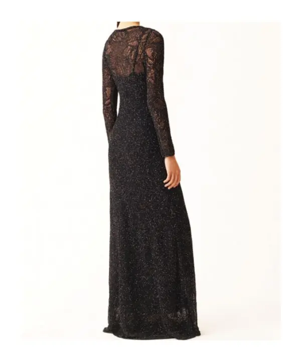 Fabiana Filippi Lurex Crochet Knit Maxi Dress - Midnight Blue