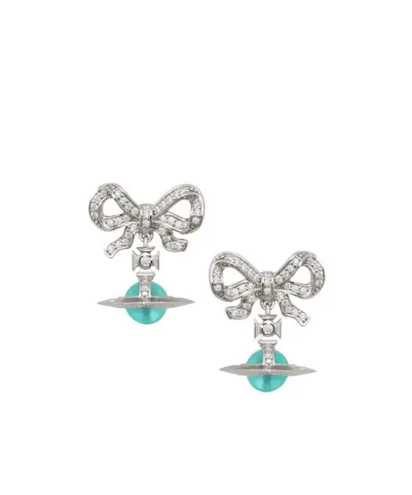 VIVIENNE WESTWOOD Octavie Earrings - Platinum-white-turquoise