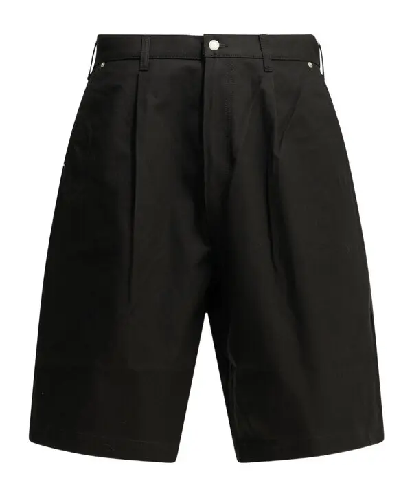 Comme Des Garçons Pleated High-waist Shorts - Black