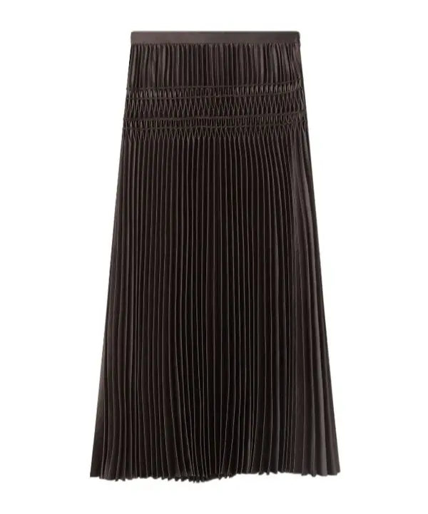 JOSEPH Pleated Maxi Skirt - Brown