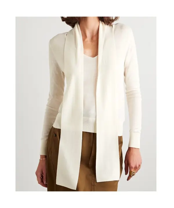 NILI LOTAN Ayla Long Sleeve Sweater With Braid Detail
