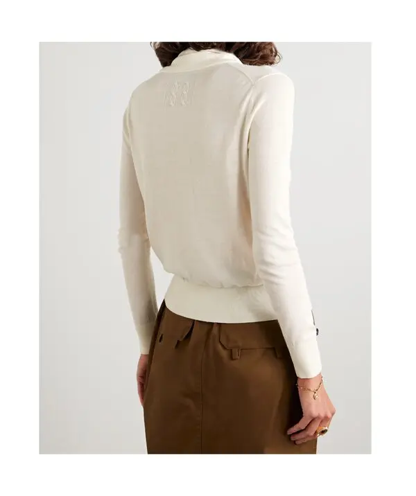 NILI LOTAN Ayla Long Sleeve Sweater With Braid Detail