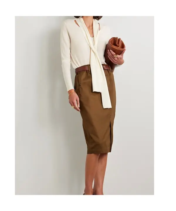 NILI LOTAN Ayla Long Sleeve Sweater With Braid Detail