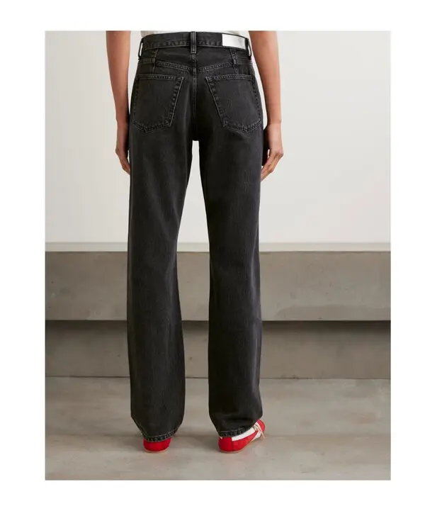 RE/DONE Pocketed Straight-leg Jeans - Black